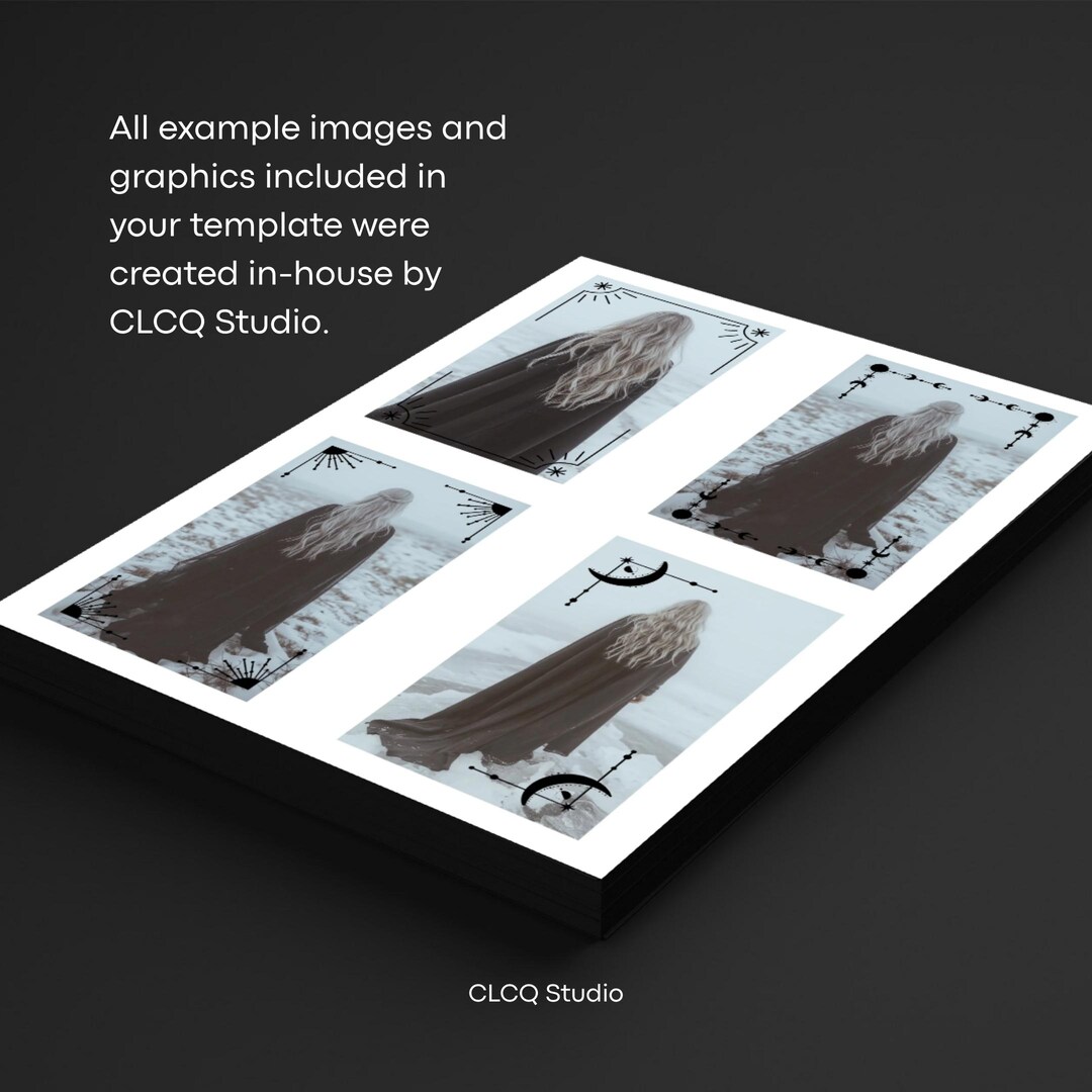 Oracle Card Template 7x12cm -2.76×4.72 Inch, Tarot Card Canva Template ...