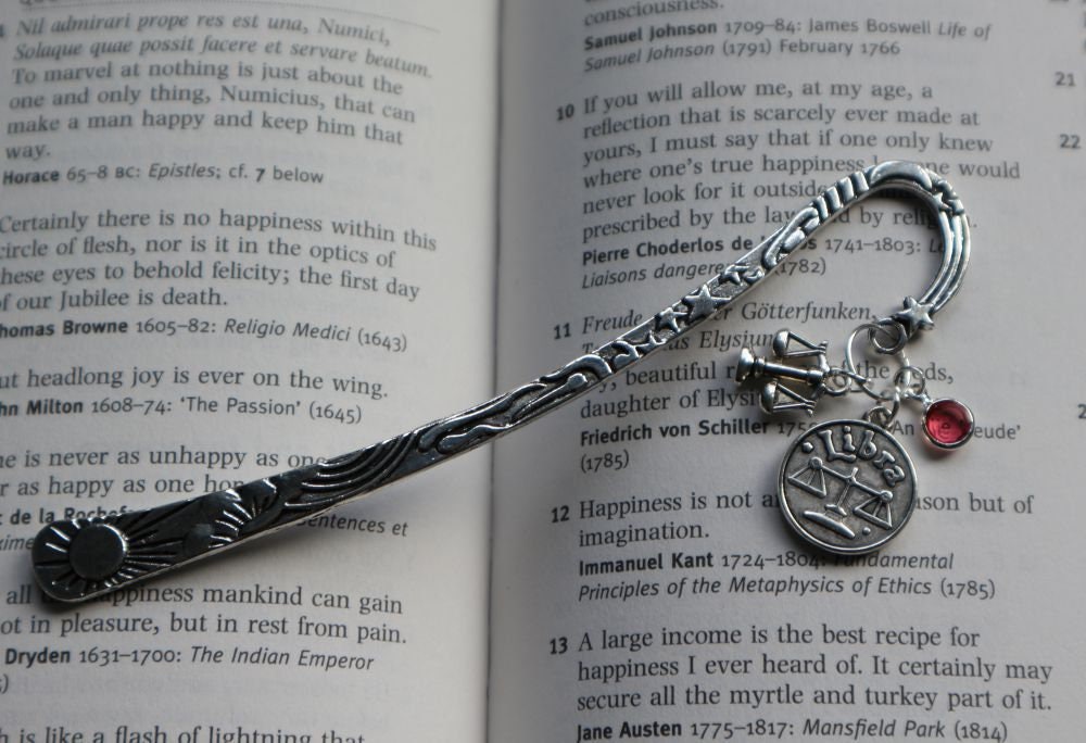 Libra Astrology Bookmark Libra Celestial Bookmark Metal - Etsy