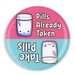 2.25" Pink and Blue Kawaii Pill Bottle Medication Reminder to Take ...