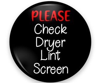 Dryer Magnet Lint Trap Reminder - Etsy