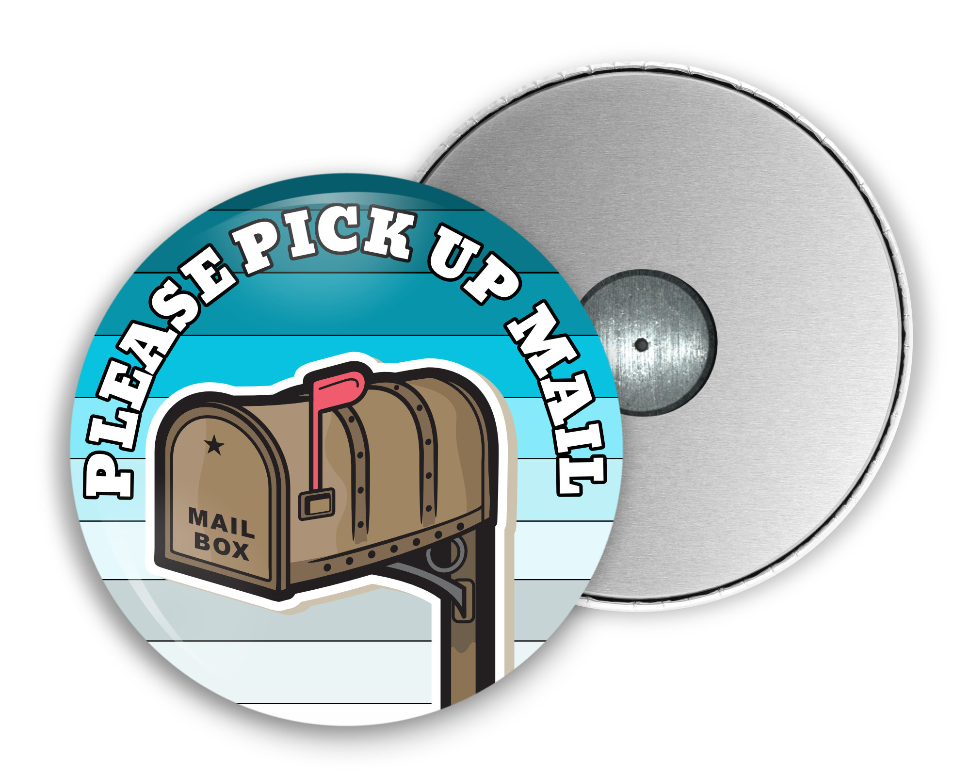 Retro Blue Theme Please Pick Up Mail Mailbox Alert Magnet - Etsy