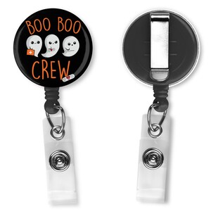 Boo Boo Crew Funny Halloween Badge Reel ID Holder or Pin Back - Etsy