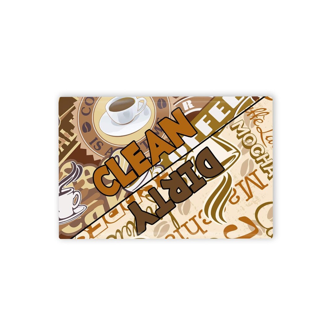 Funny Coffee Lover Dishwasher Magnet: Reversible Clean Dirty Kitchen ...