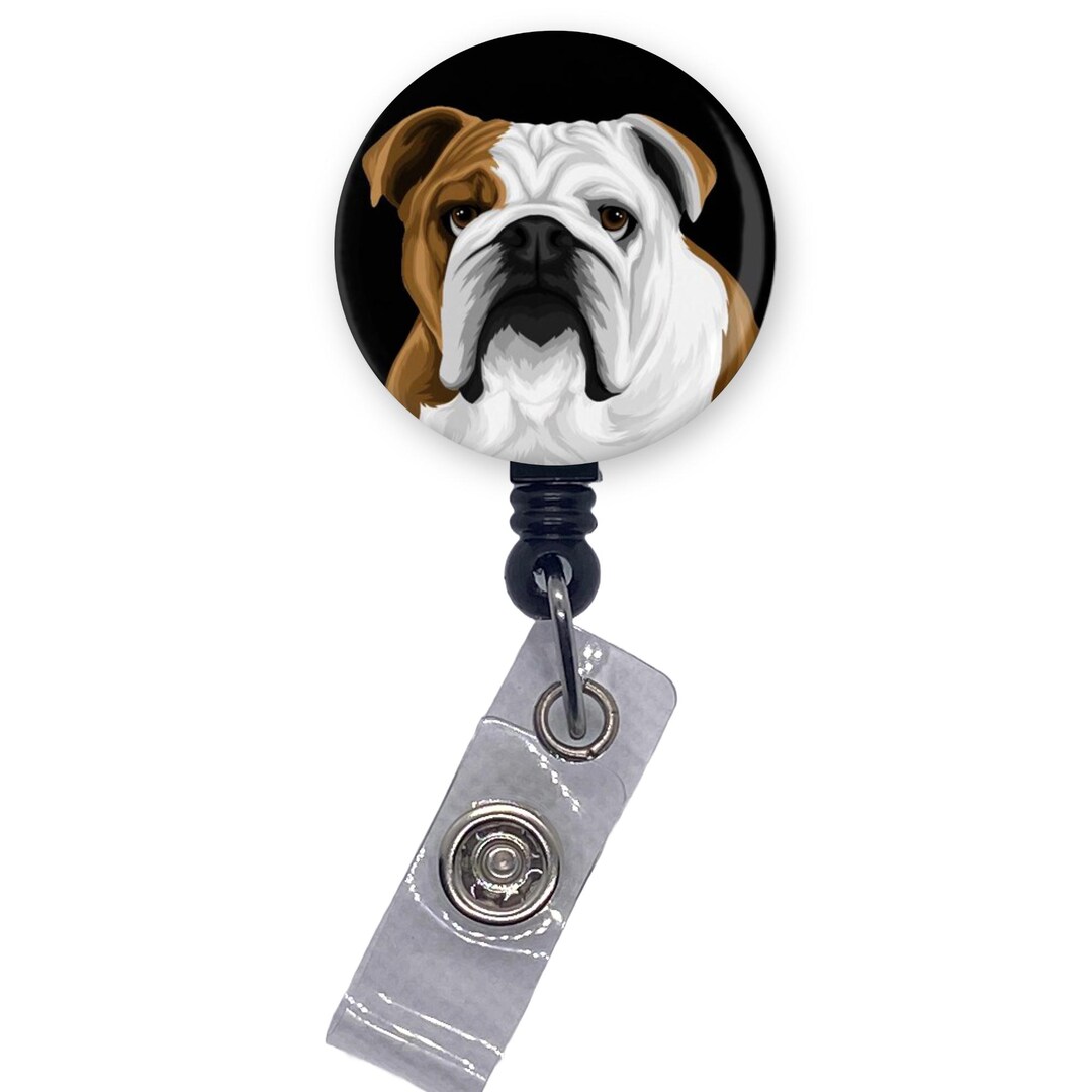 Adorable English Bulldog Retractable Badge Reel ID Holder - Etsy