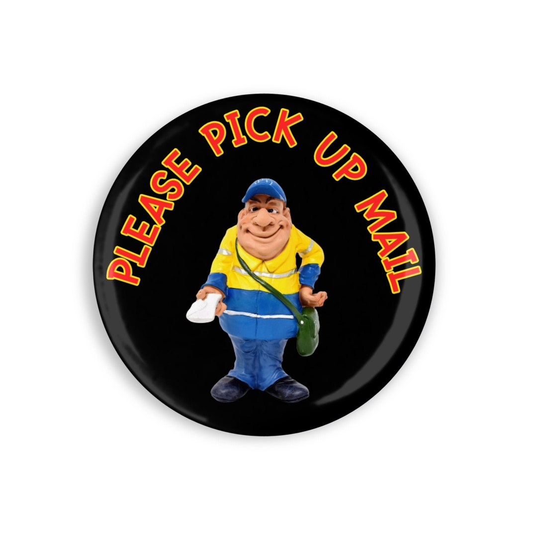2.25" Funny Mailman Please Pick up Mail Alert Magnet - Etsy