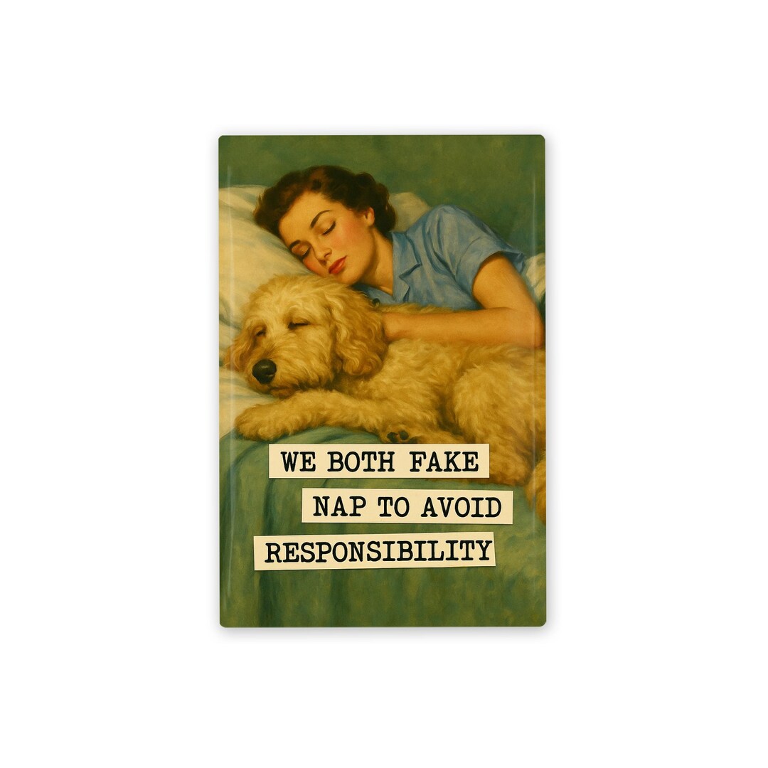 Funny Golden Doodle Magnet We Both Fake Nap Dog Lover Gift - Etsy