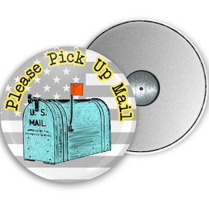 Please Pick up Mail American Flag Background Blue Mailbox Magnet - Etsy