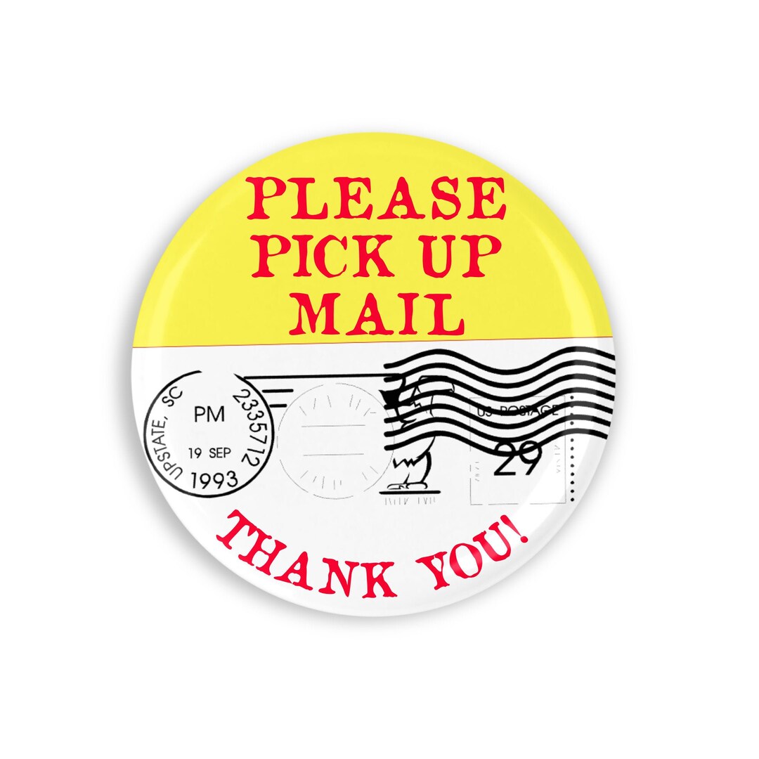 Please Pick up Mail Yellow and White Outgoing Mail Alert Magnet - Etsy