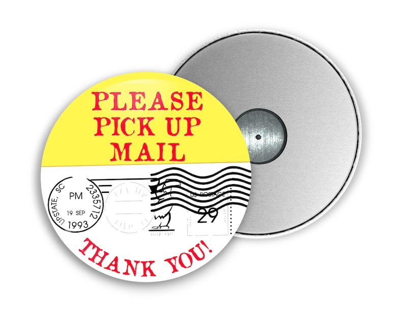 Please Pick up Mail Yellow and White Outgoing Mail Alert - Etsy
