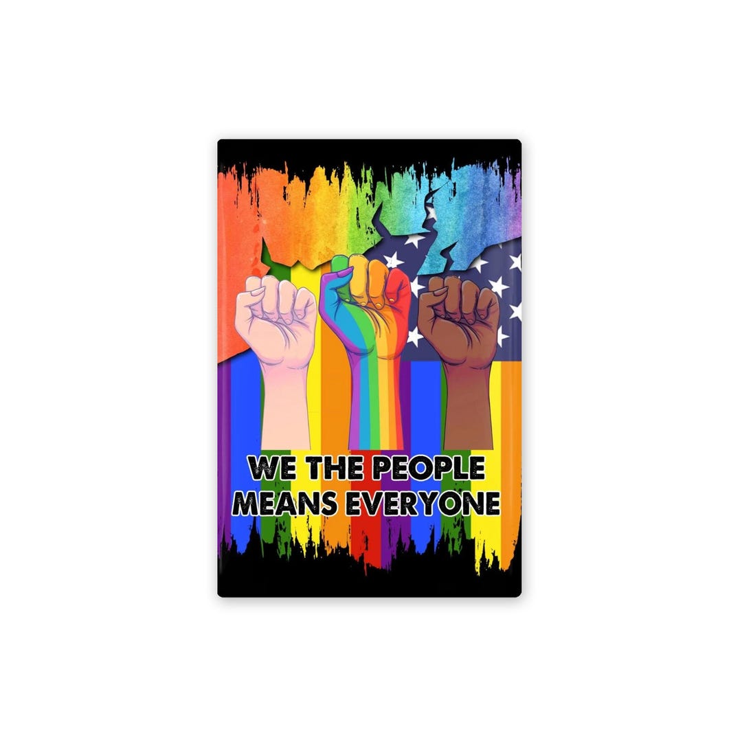 Pride LGBTQ Equality Button or Magnet: We the People Design - Etsy