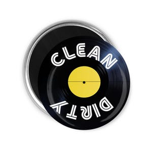 3.5" Retro Vinyl Record Clean Dirty Magnet ~ Kitchen Dishwasher Magnet ...