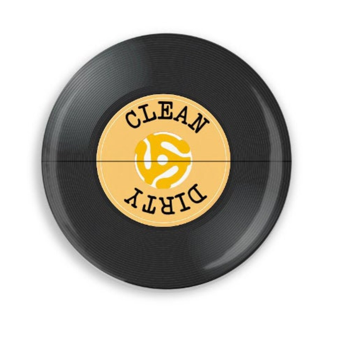 45 RPM Record With Yellow Adapter Retro Design Clean Dirty | Etsy
