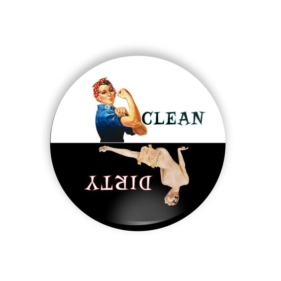 Retro Pin up Girl Rosie the Riveter Clean Dirty Dishwasher | Etsy