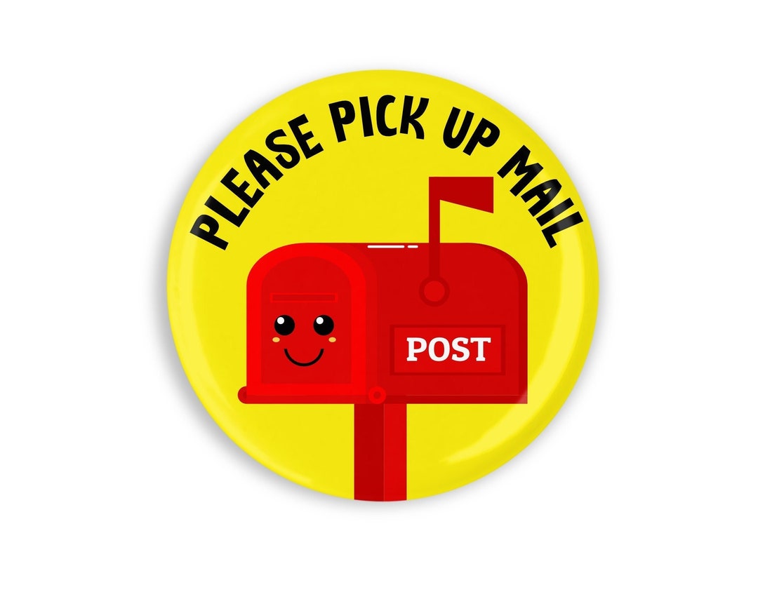 Cute Kawaii Mailbox Please Pick up Mail Postmaster Alert Magnet - Etsy