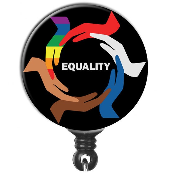 Equality Hands LGBT Human Rights Badge Reel Button Key | Etsy