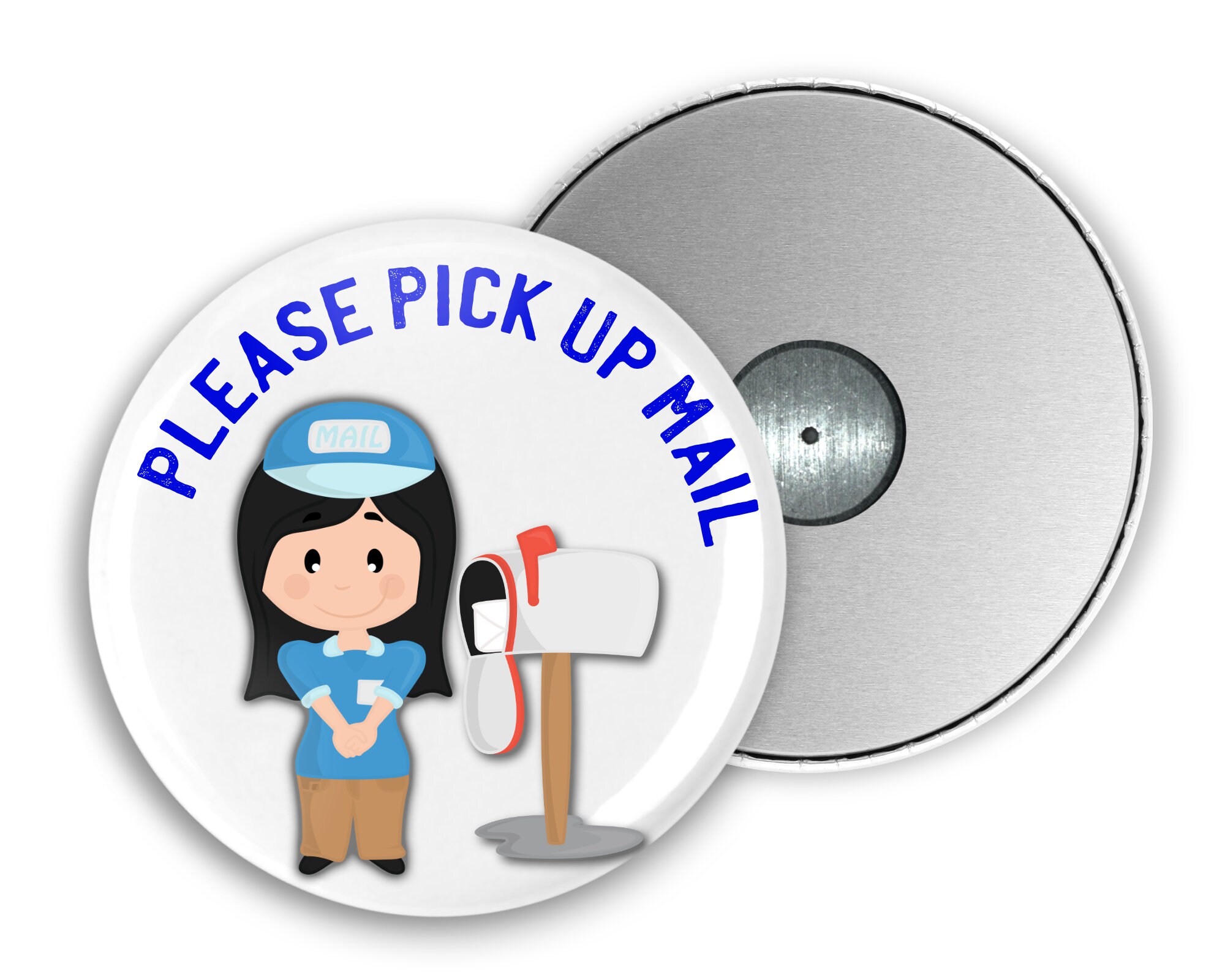 Mailwoman With Mailbox Female Mail Carrier Please Pick Up Mail | Etsy