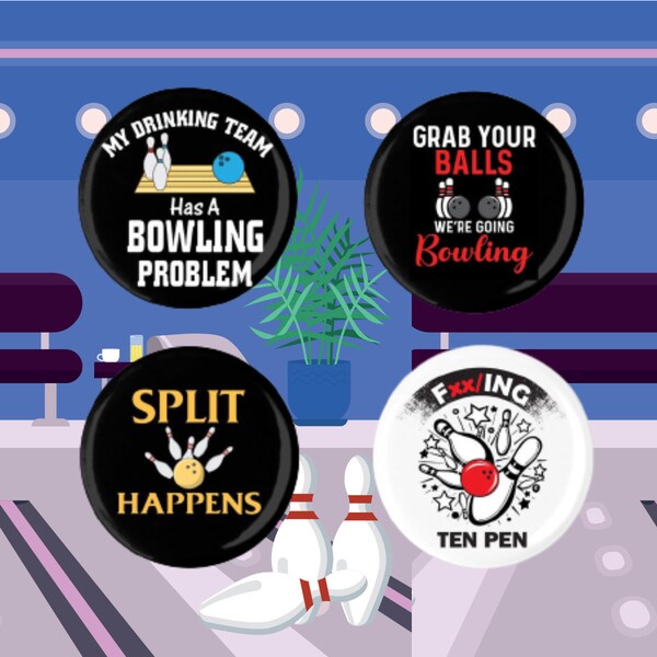 Bowling Buttons - Etsy