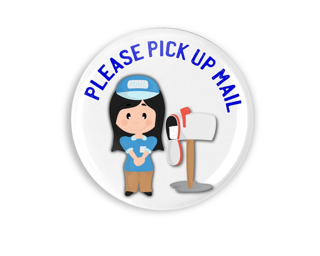 Mailwoman With Mailbox Female Mail Carrier Please Pick up Mail - Etsy UK