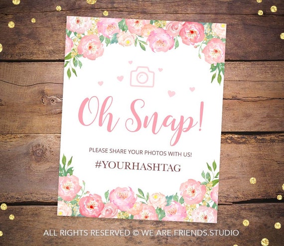 Imprimible Oh Snap Sign Hashtag Sign Instagram Sign | Etsy