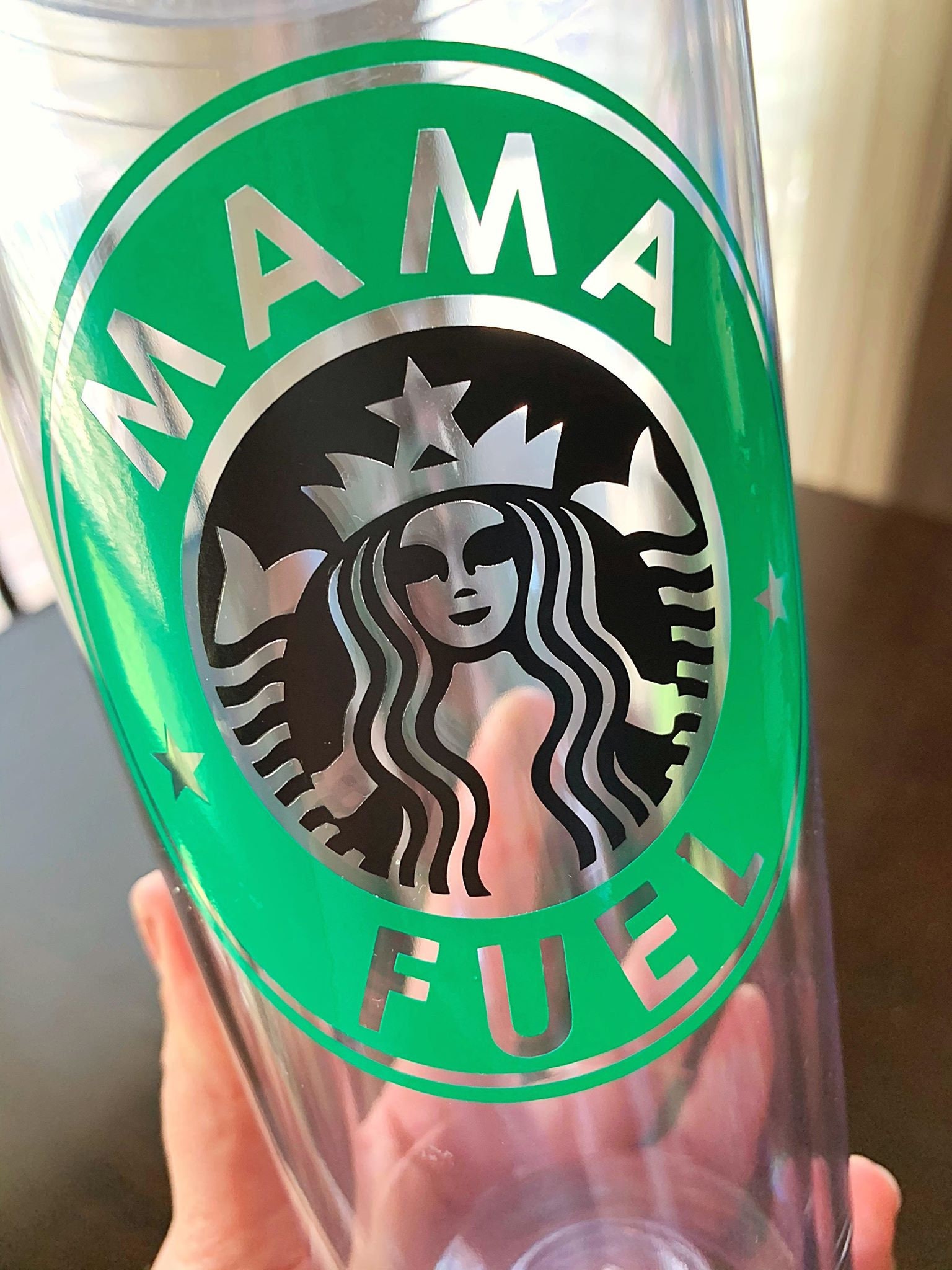 Mama Fuel Starbucks Logo Vinyl Decal Sticker for Cold Drink - Etsy