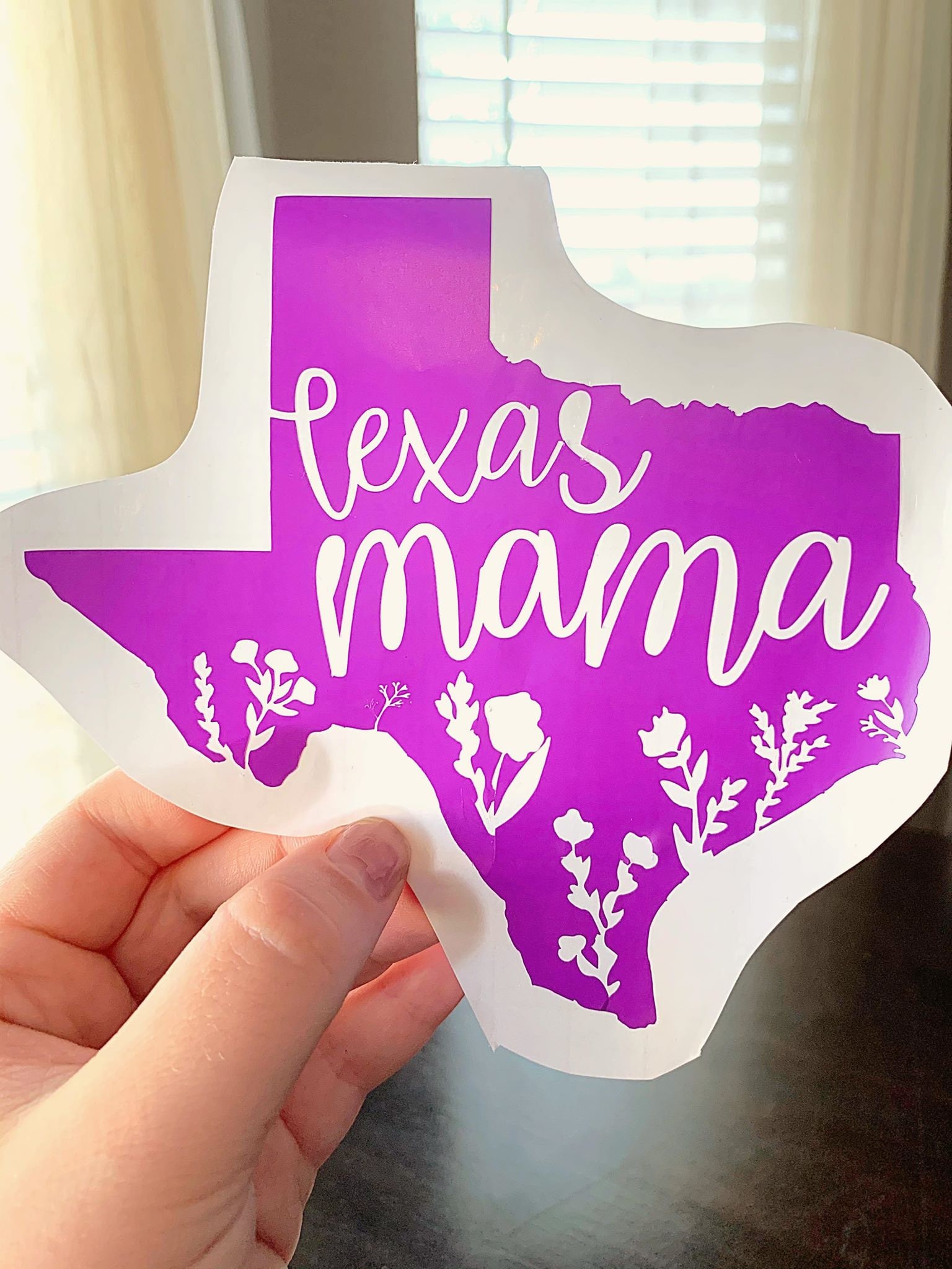 Texas Mama Vinyl Decal Sticker Floral Design Custom State Home - Etsy