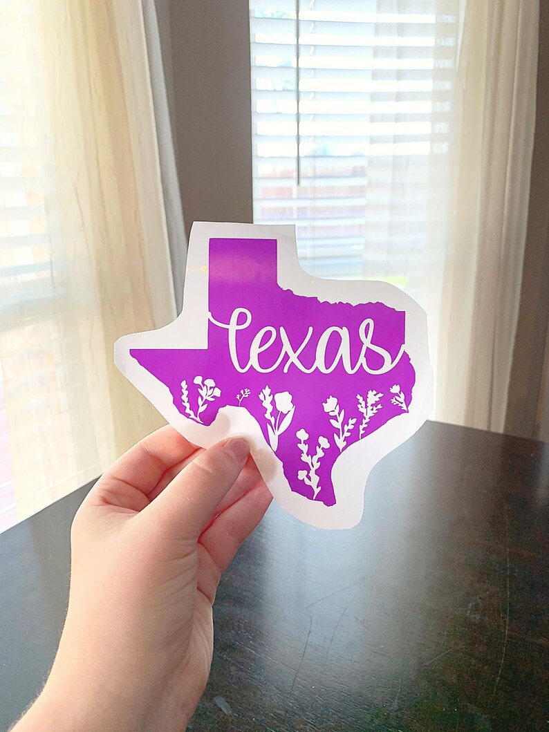 Texas Mama Vinyl Decal Sticker Floral Design Custom State Home - Etsy