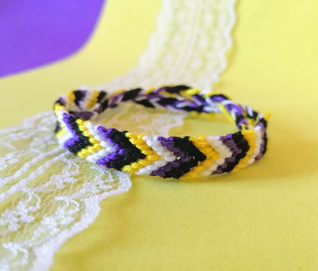 Non Binary Pride Friendship Bracelet, Transgender, Genderqueer, Lgbt - Etsy