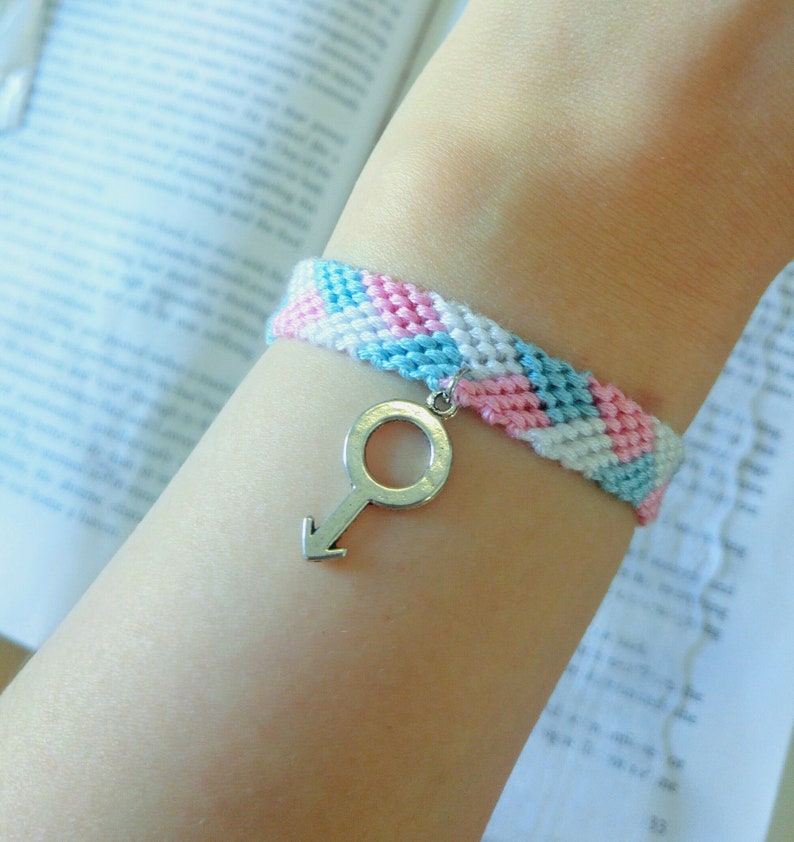 Pulsera Trans man joyería transgénero orgullo LGBT - Etsy España