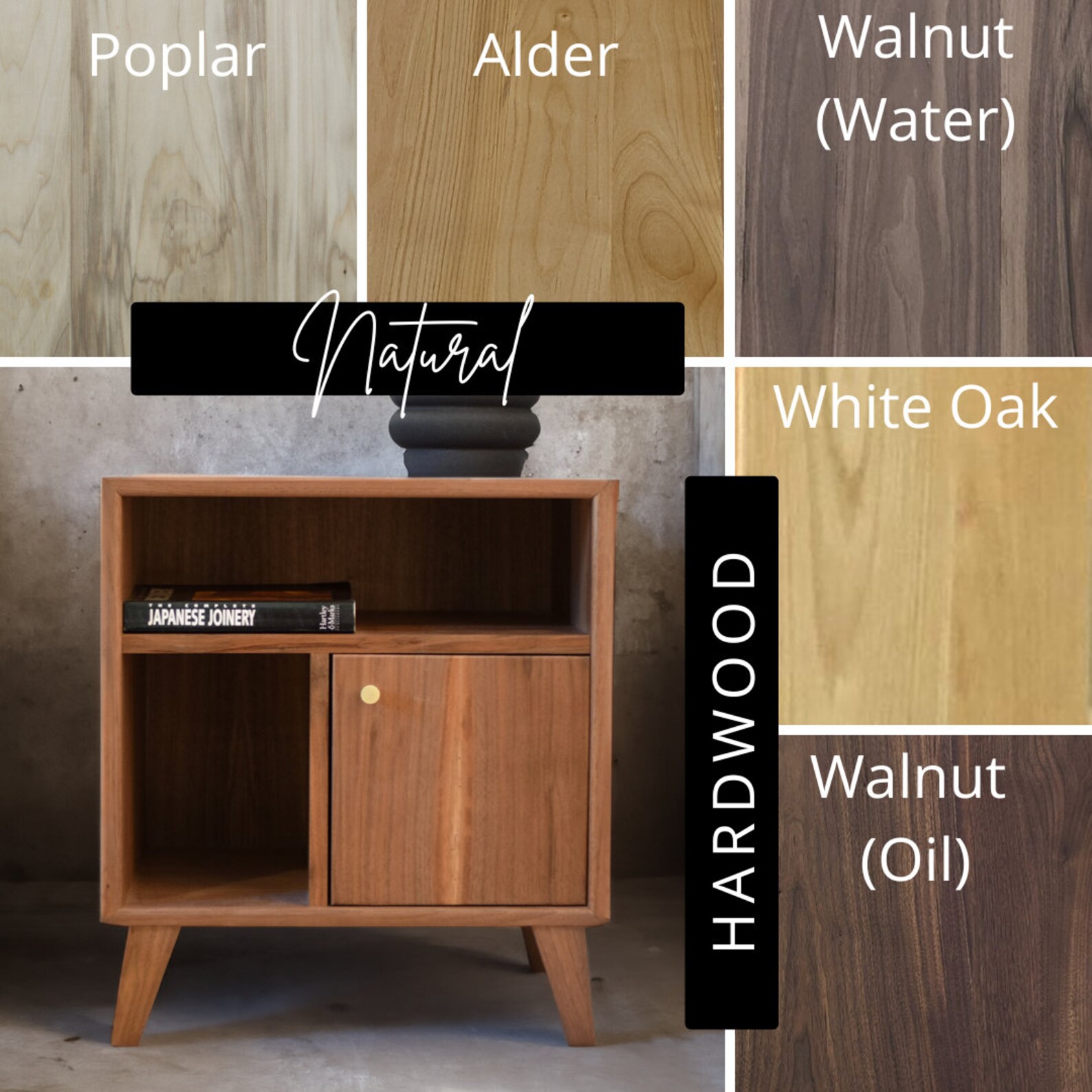 Minimalist Mid-century Modern Nightstand - Etsy