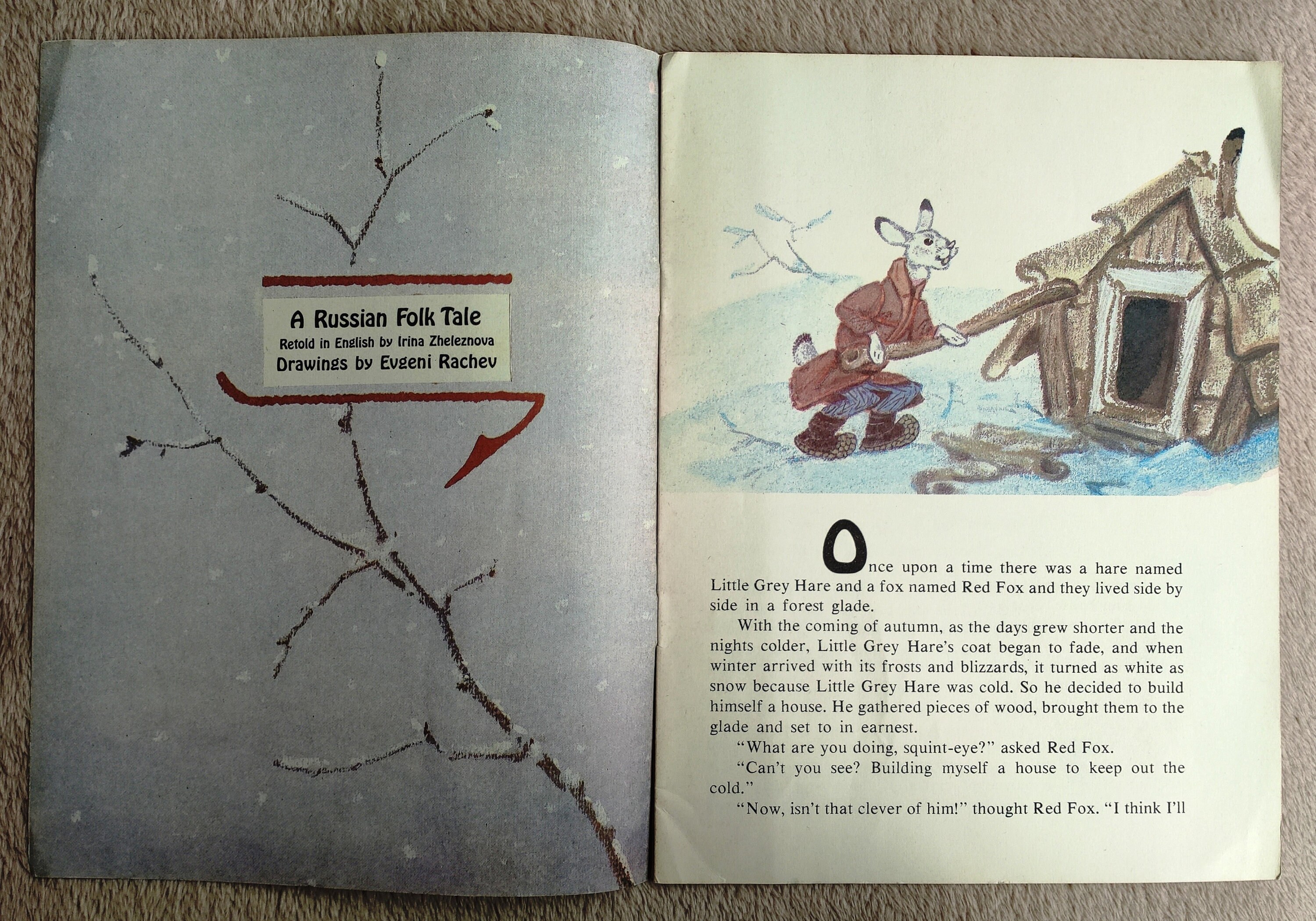 The Fox and the Hare a Russian Folk Tale raduga Moscow - Etsy