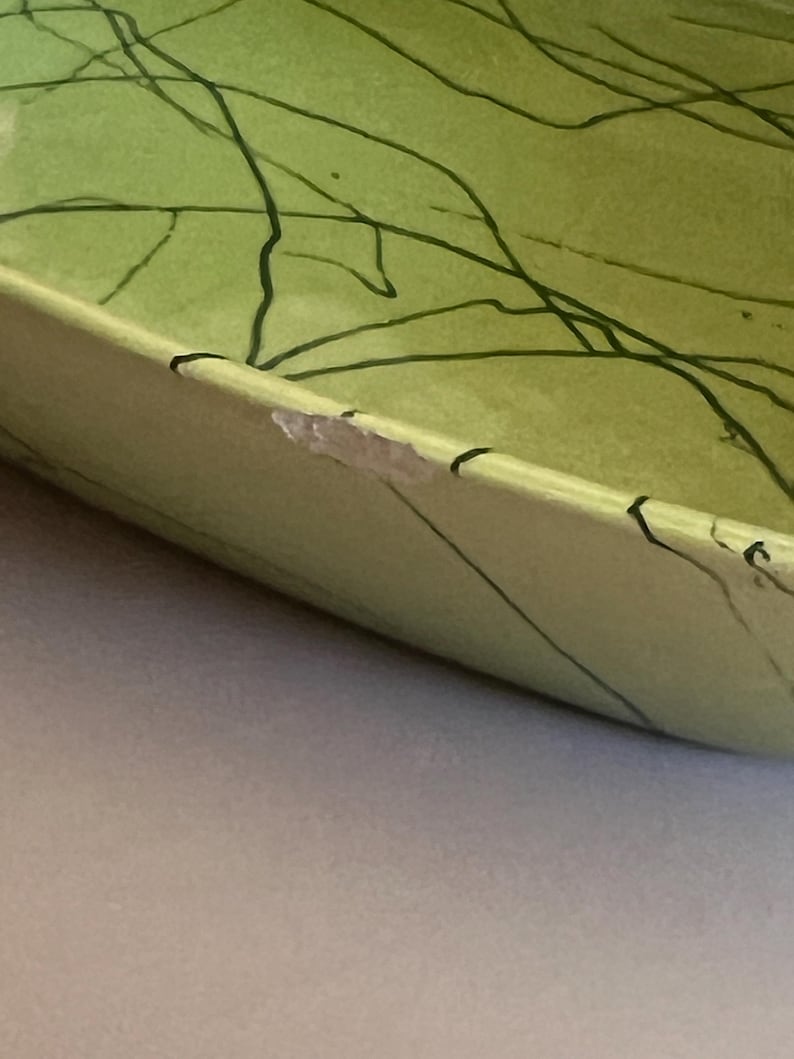 1950s Sylvan California Pottery Relish Tray: Chartreuse Spaghetti ...