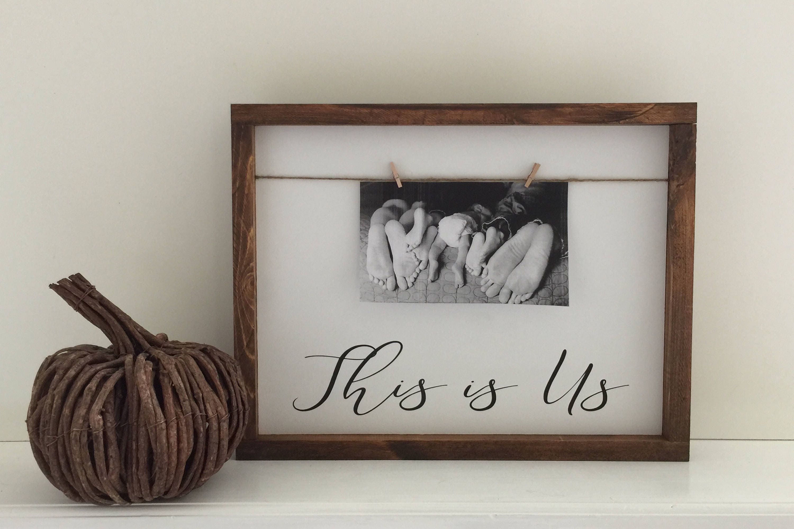 This is Us Photo Frame Wood Sign This is Us Painted Wood Sign Farmhouse ...