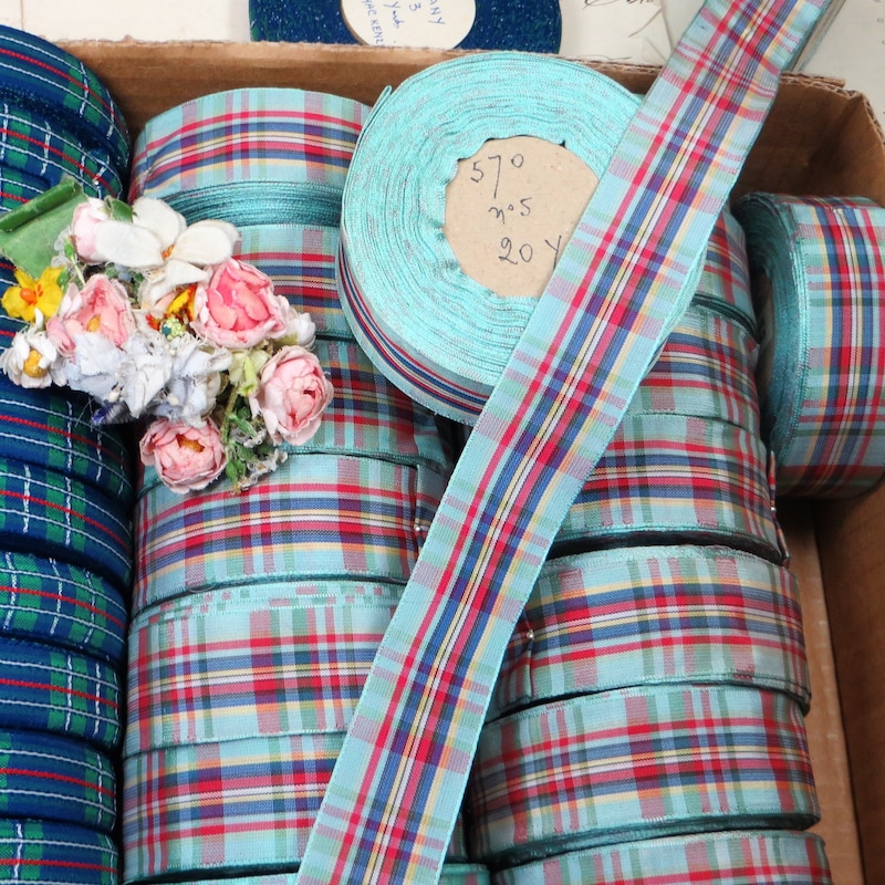 Green Plaid Ribbon - Etsy