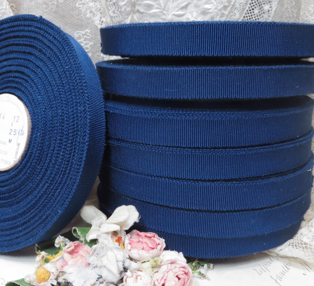 1 Roll 25 Yard Roll NAVY BLUE Petersham Ribbon -grosgrain Hat Band Trim ...