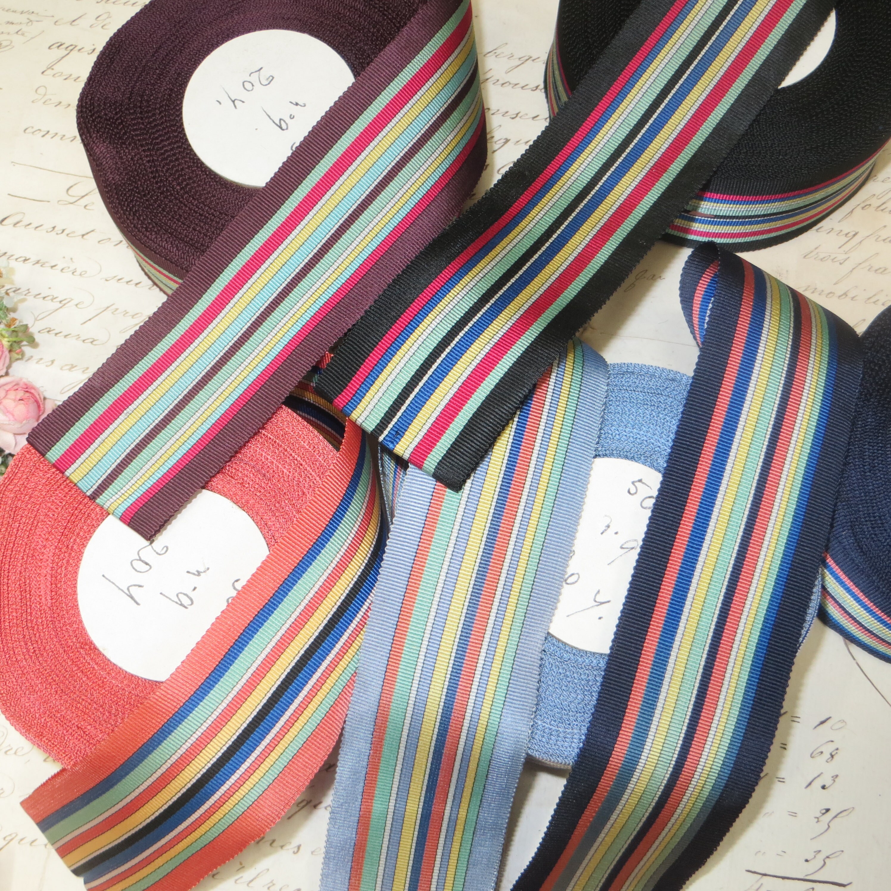 1y MAROON WINE TAFFETA 1.5 Pinstripe Grosgrain Ribbon | Etsy