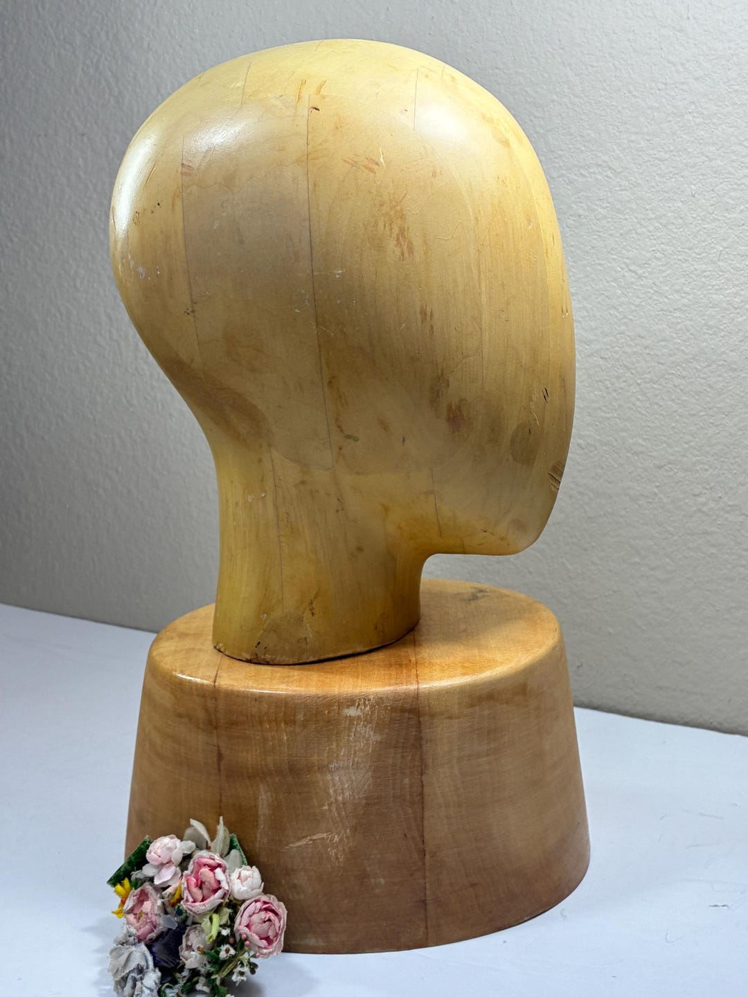 2 Pc Vintage LA MODE HAT Form Block Co. Balsa Wood Mid Century Art Deco ...