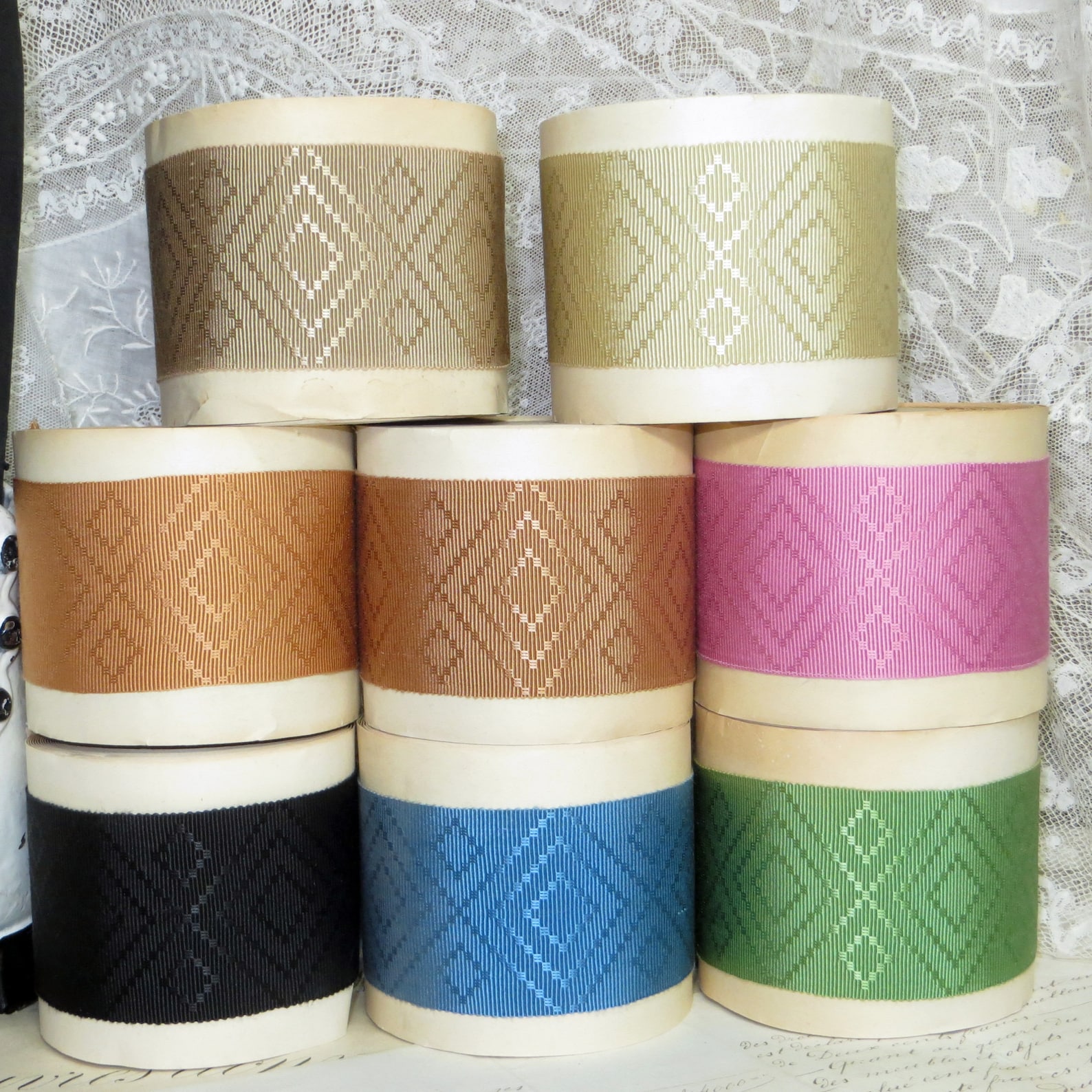 1y BROWN CORAL RUST Grosgrain 1 5/8 Vintage Antique - Etsy