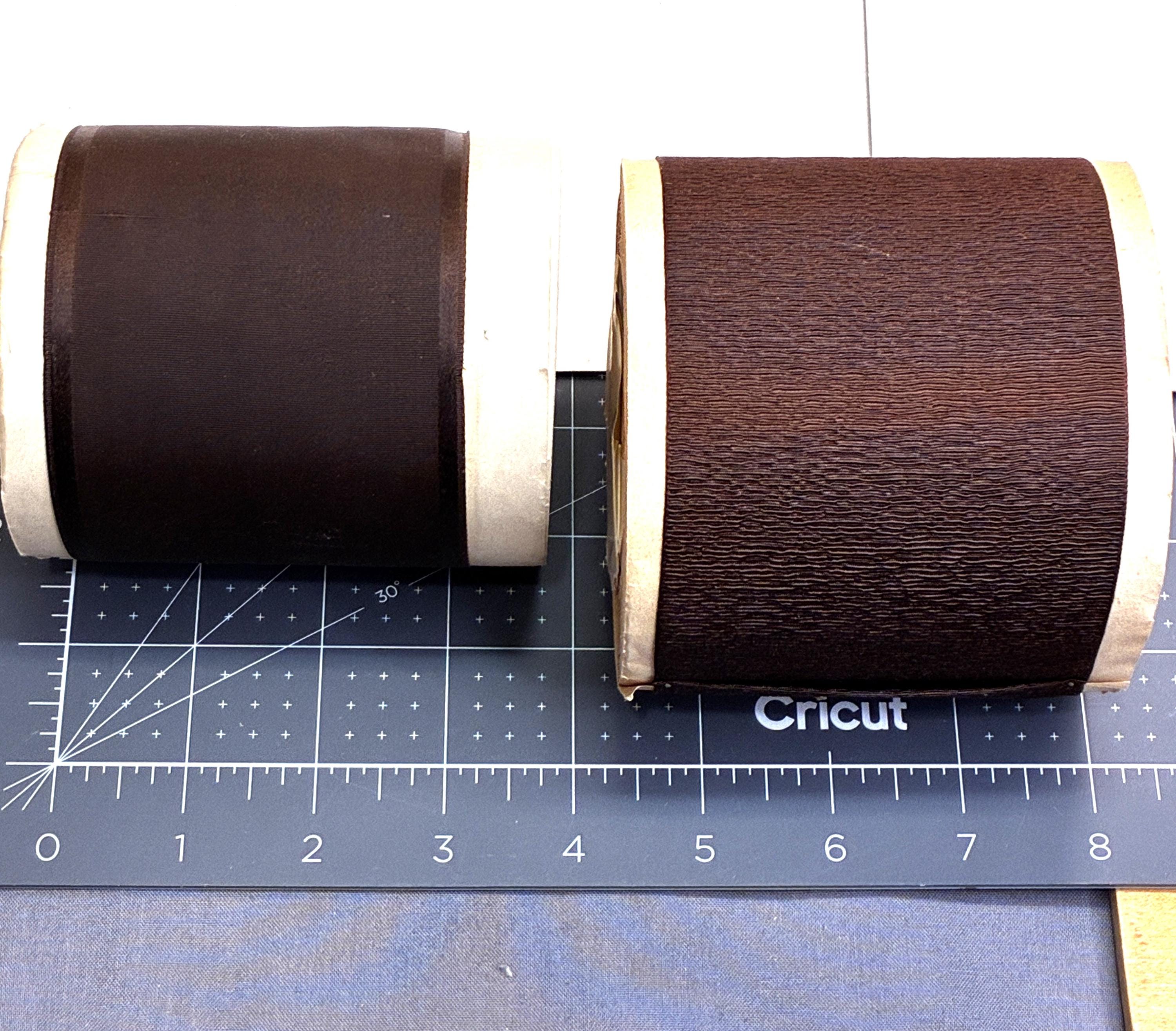 6 Rolls Lot FANCY BROWN TEXTURE Grosgrain Petersham Ribbons Tags: Hat ...