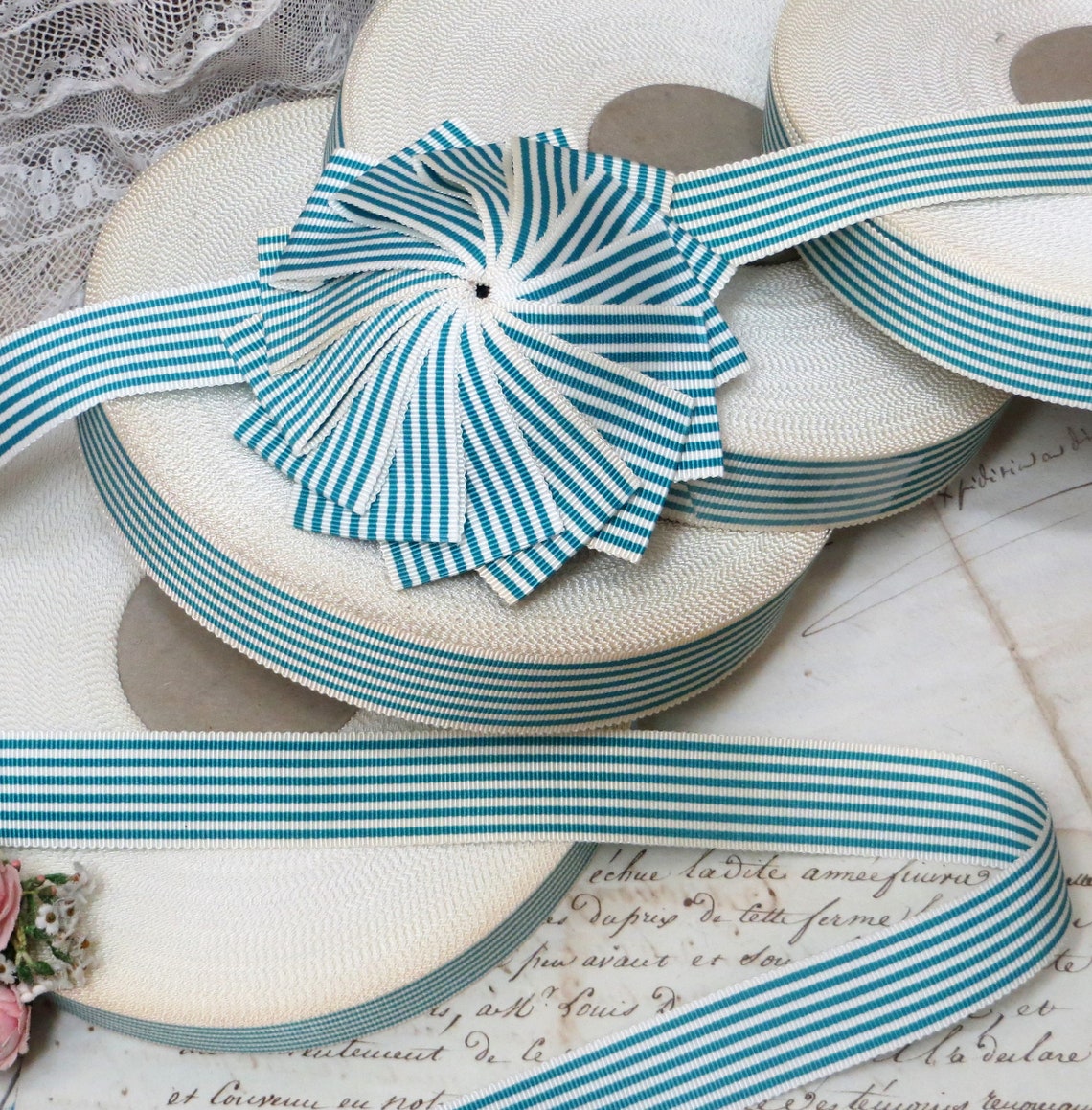 25y Roll PEONY PURPLE PINK Cotton Rayon Grosgrain Ribbon Tag: | Etsy