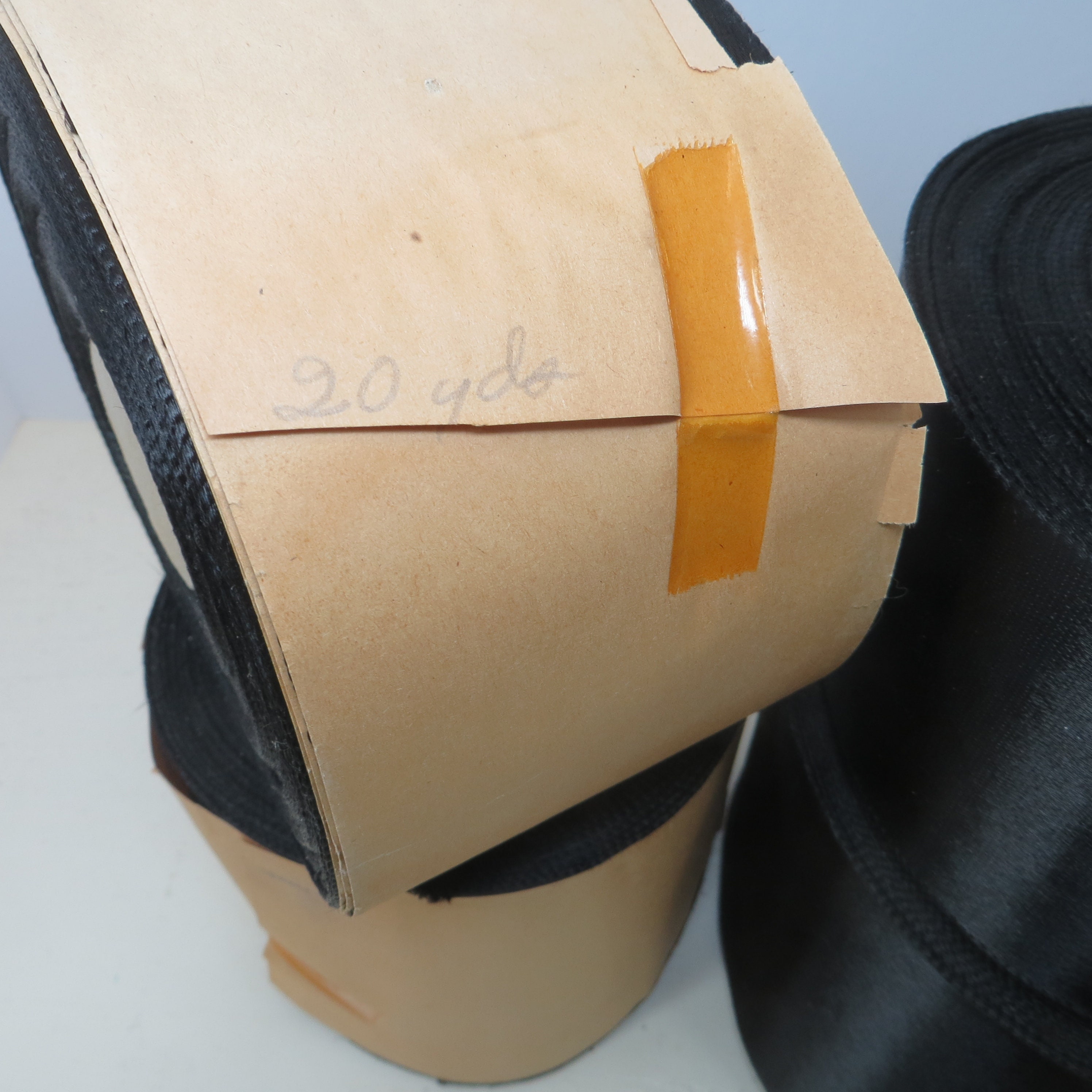 15y Roll THICK BLACK SATIN Ribbed Belting Ribbon Tag: Black - Etsy