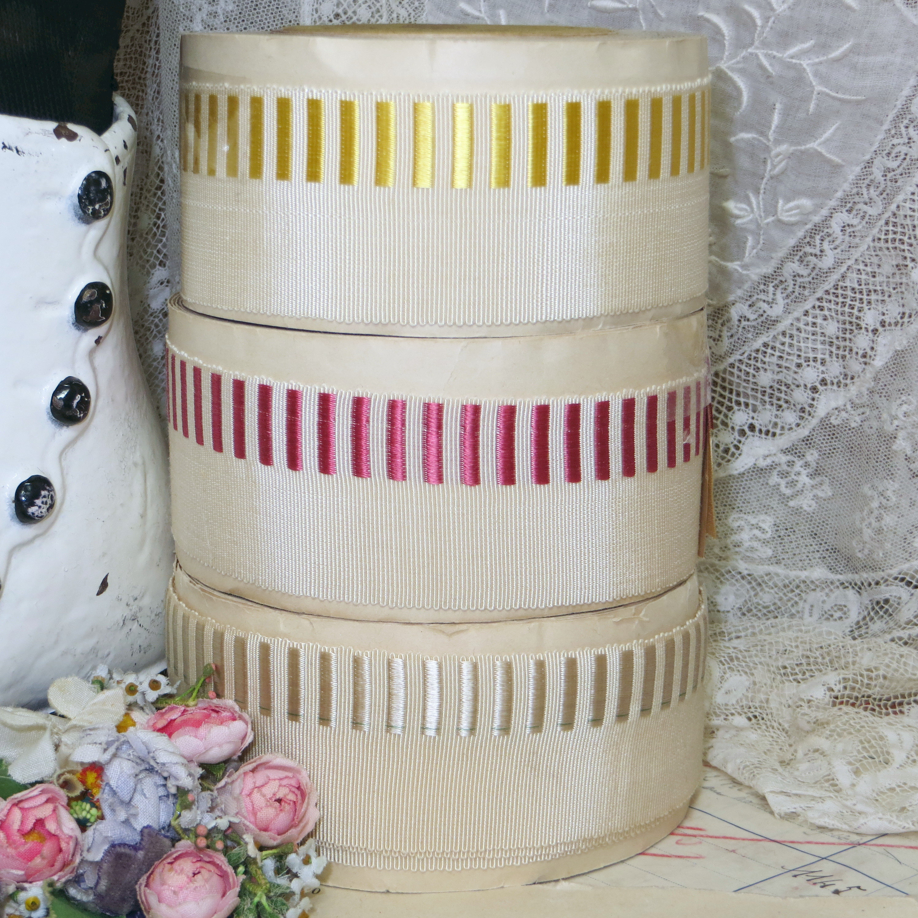 1y BROWN CORAL RUST Grosgrain 1 5/8 Vintage Antique - Etsy