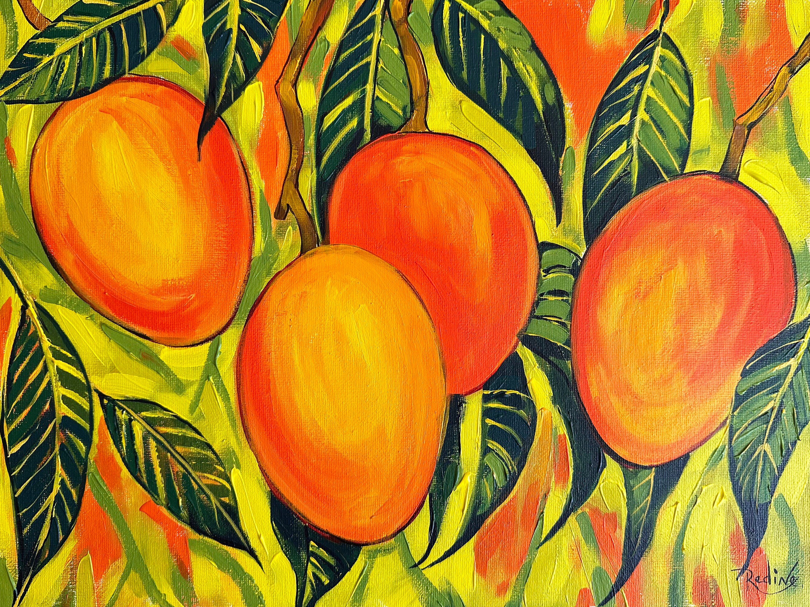 Mangos One of a Kind Original Painting by Irina Redine, Mango Framed ...