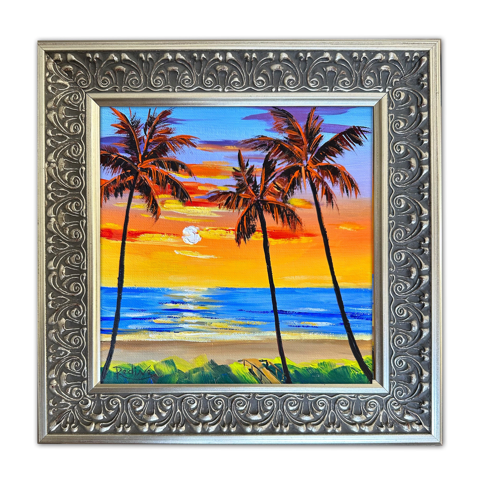 Beach Sunset One of a Kind Original Painting by Irina Redine ...