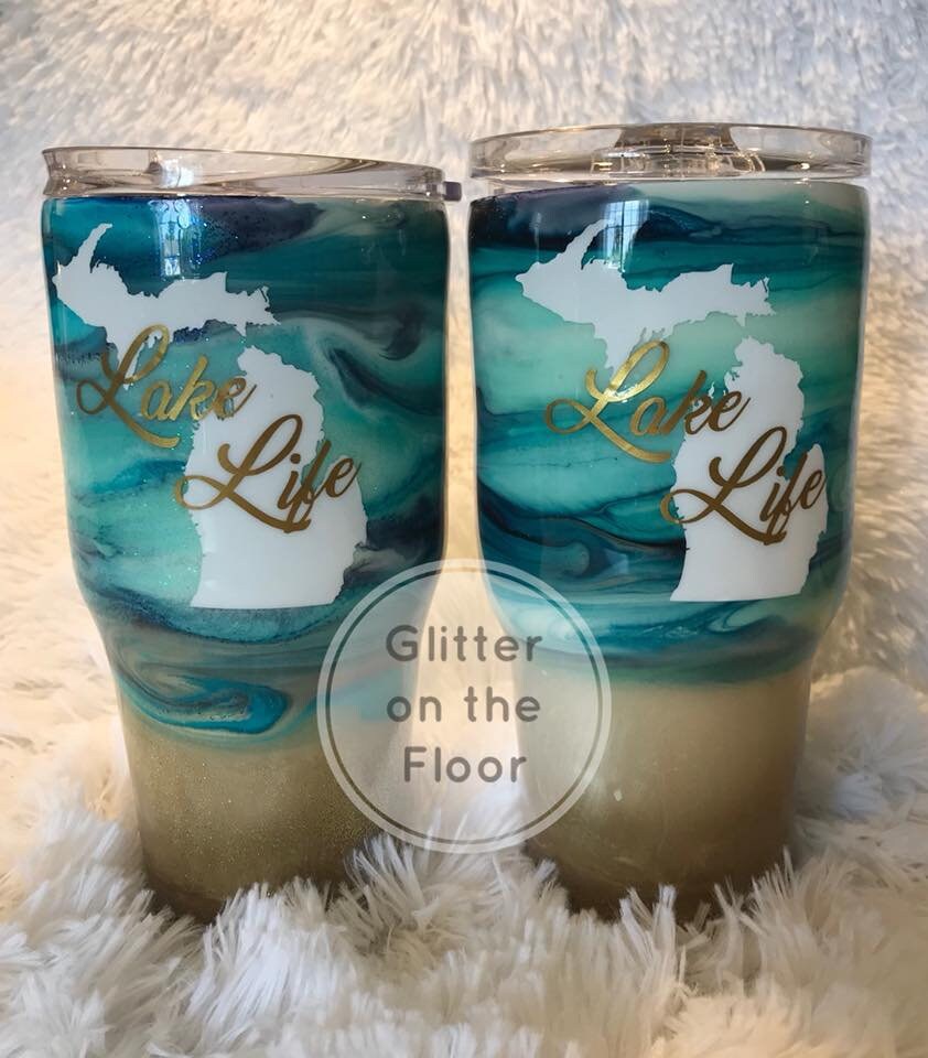 Custom Michigan Lake Life Beach Tumbler | Etsy