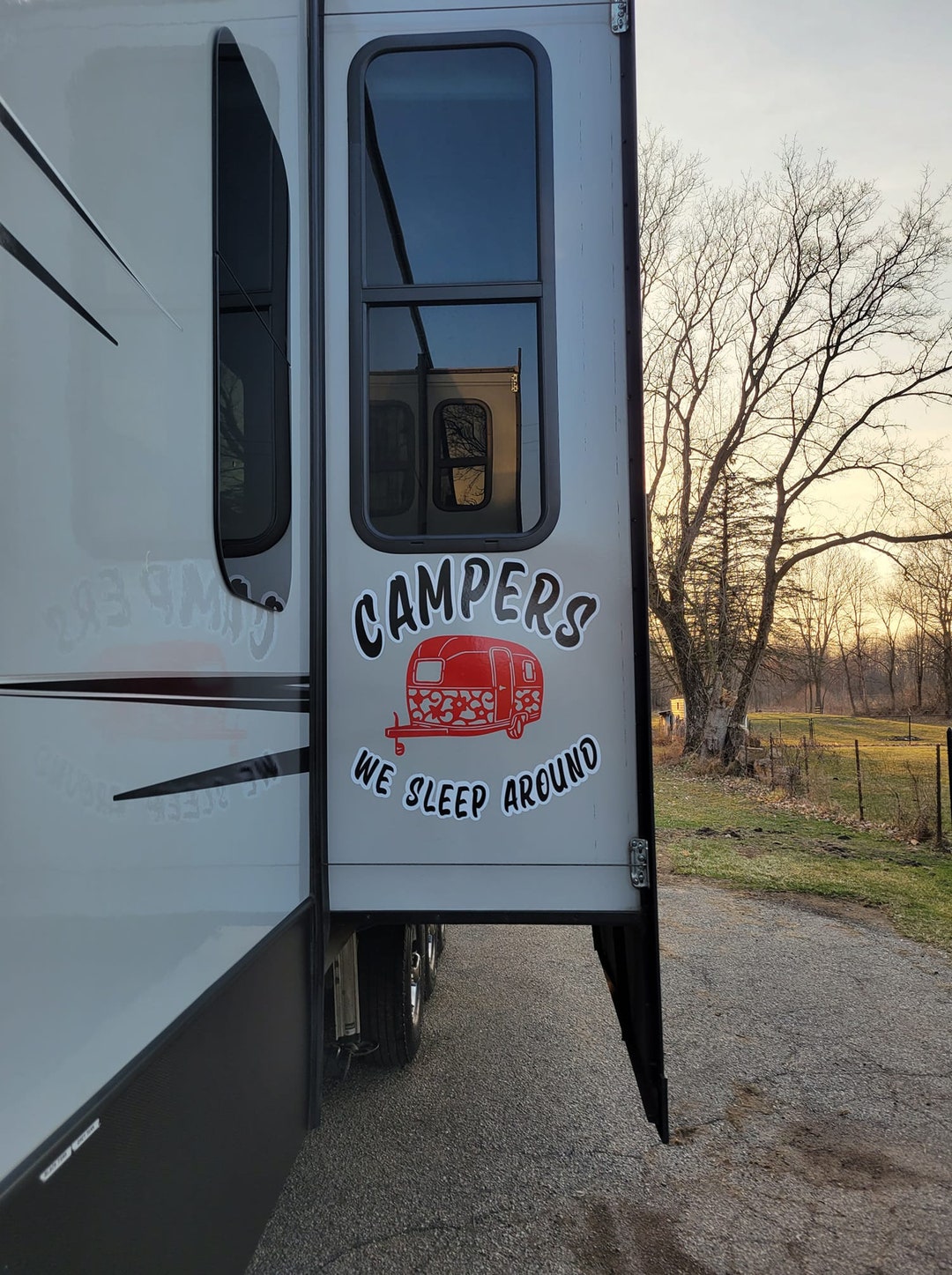Funny Campers Sleep Around RV Decals for Travel Trailer Camper Fifth ...