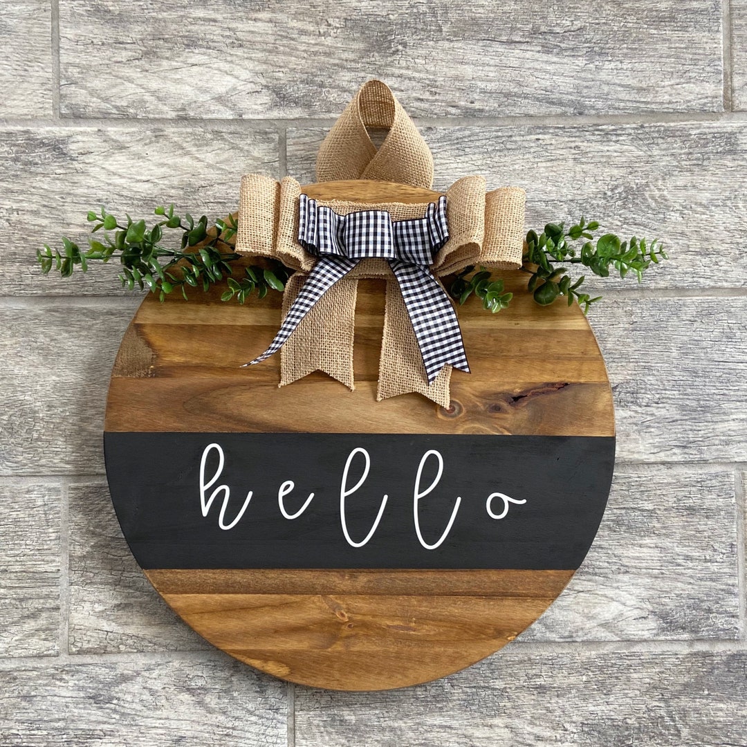 Hello Door Sign | Door Sign | Home Sign | Front Door Decor |home Gift ...