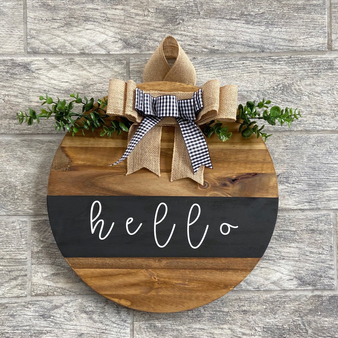Hello Door Sign Door Sign Home Sign Front Door Decor - Etsy