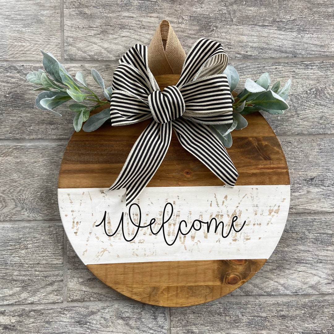 Welcome Rustic Door Sign | Door Sign | Home Sign | Front Door Decor ...