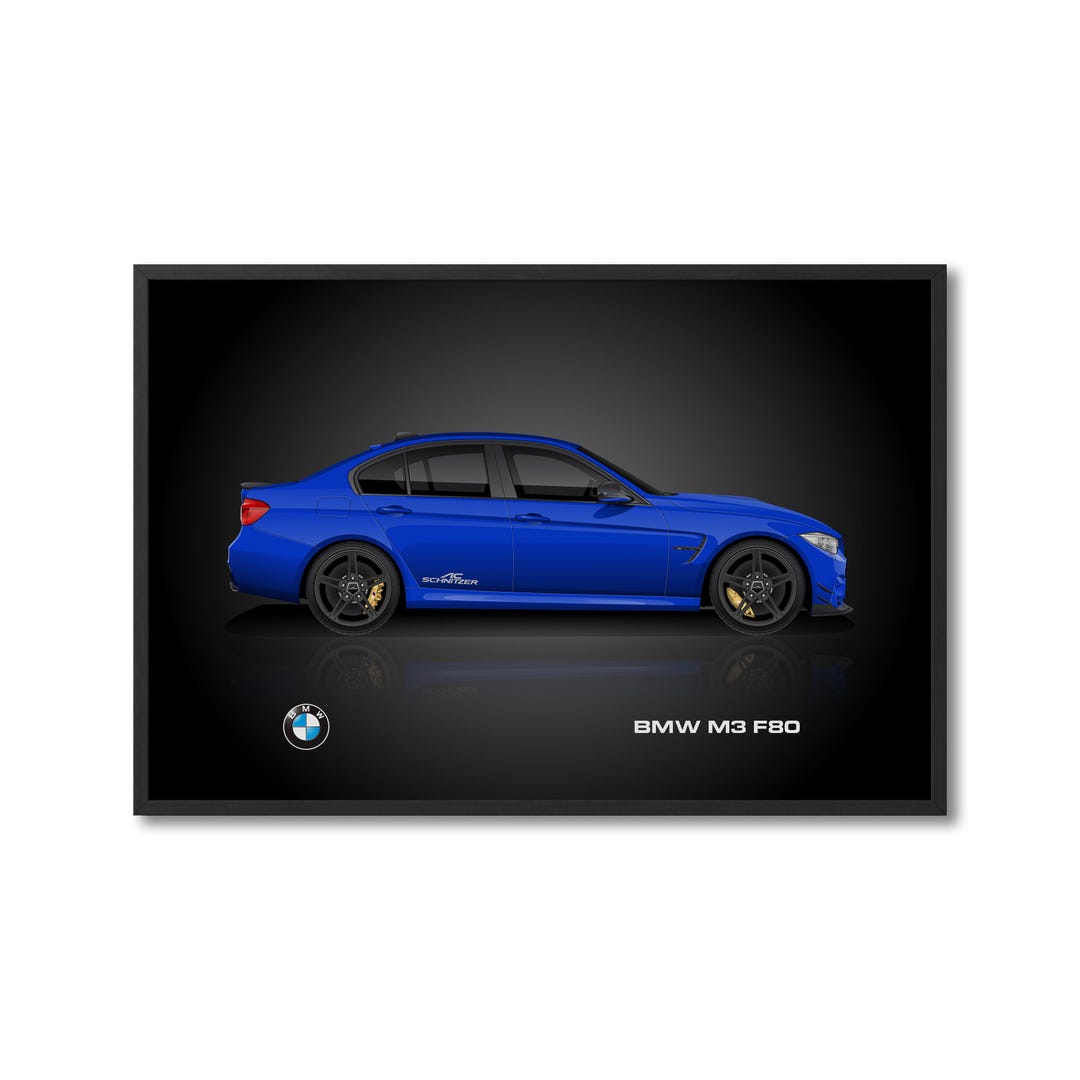 BMW M3 F80 Automotive Print, Automotive Print, Automotive Poster, Car ...