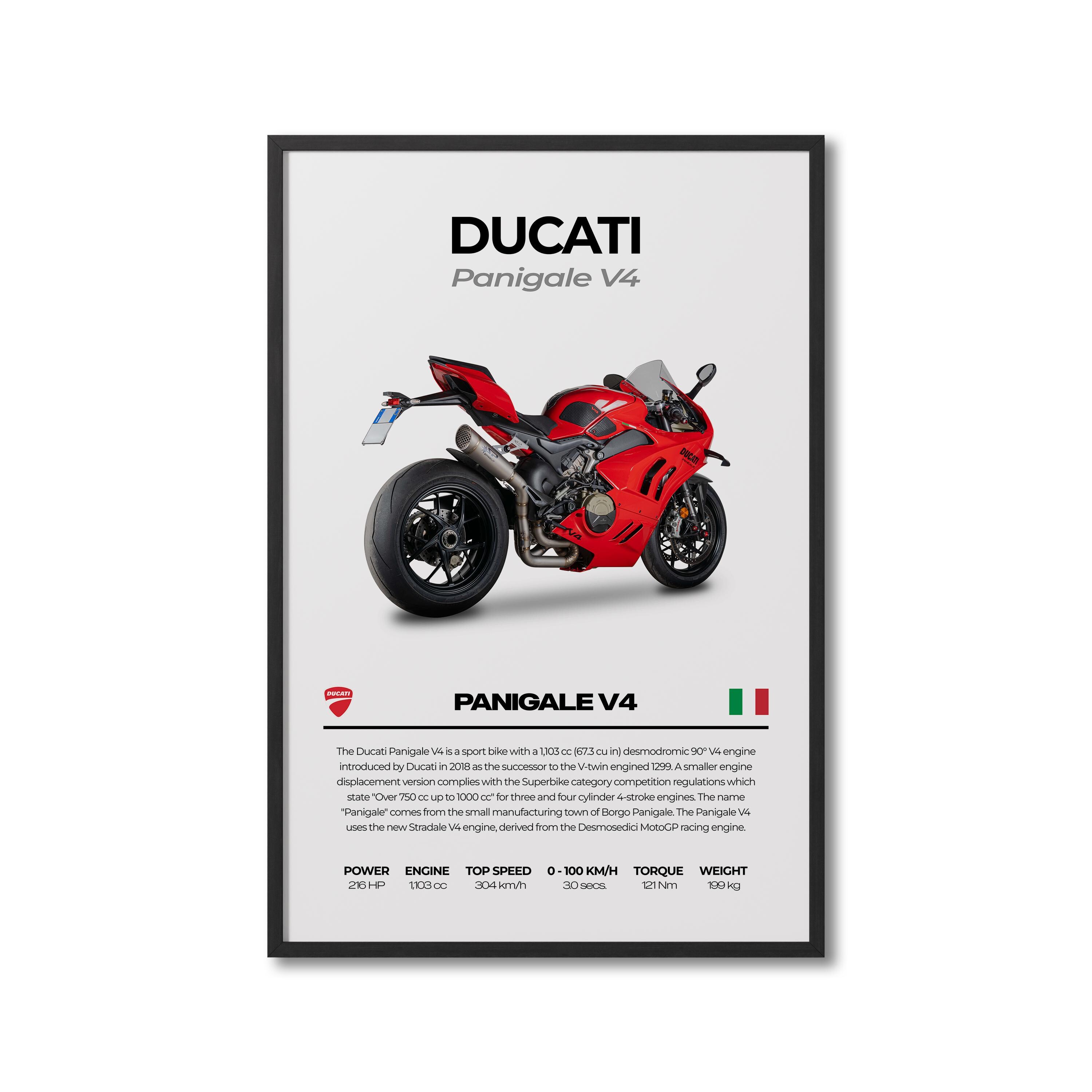 Ducati Panigale V4 Motorcycle, Motorbike Poster, Motorbike Poster ...